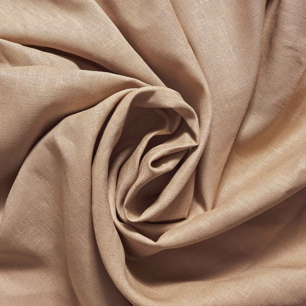 Linen Fabric 60" Wide Natural 100% Linen By The Yard (Tan) - Walmart.com