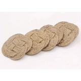 Rii Brand Jute Rope Coaster Rustic Natural Color Set of 4, 4" - Walmart.com