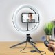 Bower 10" Tabletop LED Ring Light & Adjustable Ball-Head Tripod Stand ...