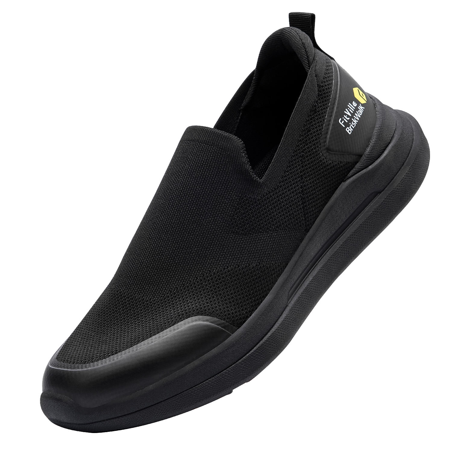 FitVille Men's Slip-on Walking Shoes Wide Casual Shoes For Plantar ...