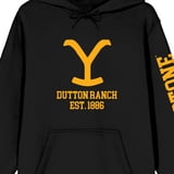 Yellowstone Dutton Ranch Est. 1886 Long Sleeve Black Adult Hooded ...