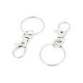 Unique Bargains 20pcs Silver Tone Lobster Clasp Snap Hook Keychain ...