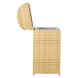 SAFAVIEH Serapis Contemporary Modern Outdoor Patio Trash Bin, Natural ...