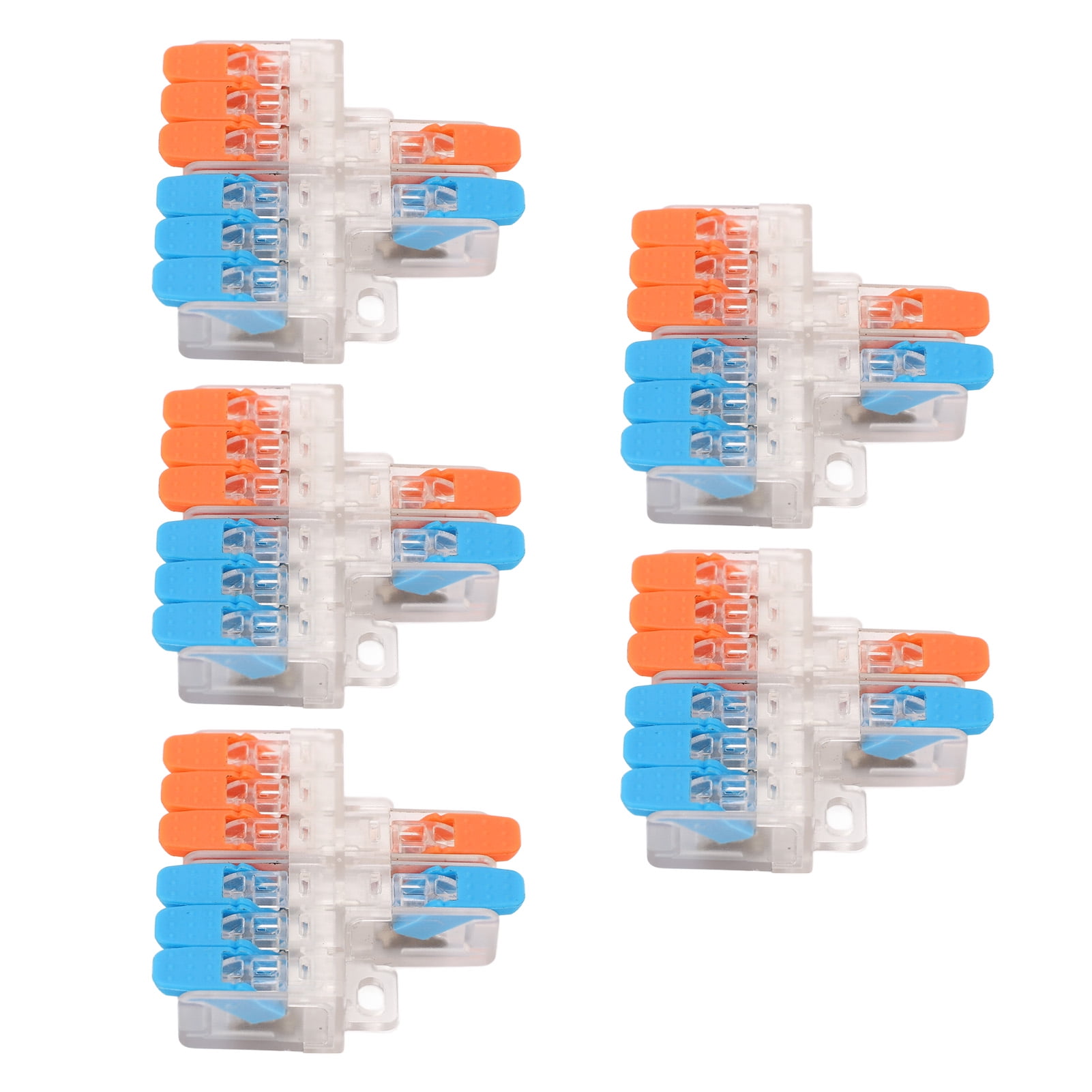 Conector de cable eléctrico, 5 piezas 2 en 6 conectores de conductores ...