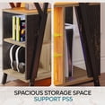 Bestier TV Stand with Power Outlets & RGB LED Lights, Console Table for ...