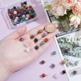 80Pcs 10 Styles Natural & Mixed Gemstone Round Connector Charms with ...