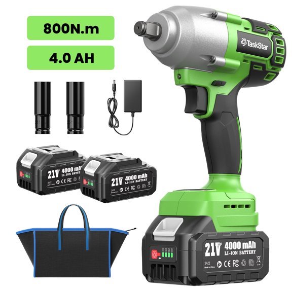 DEKOPRO 20V Cordless Impact Wrench, 1/2 Inch Chuck, 3200 RPM, 258 ft ...