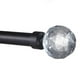 Exclusive Home Crystal Ball 1" Curtain Rod and Finial Set, Matte Black ...