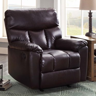 Serta Push-Button Power Recliner with Deep Body Cushions, Upholstered ...