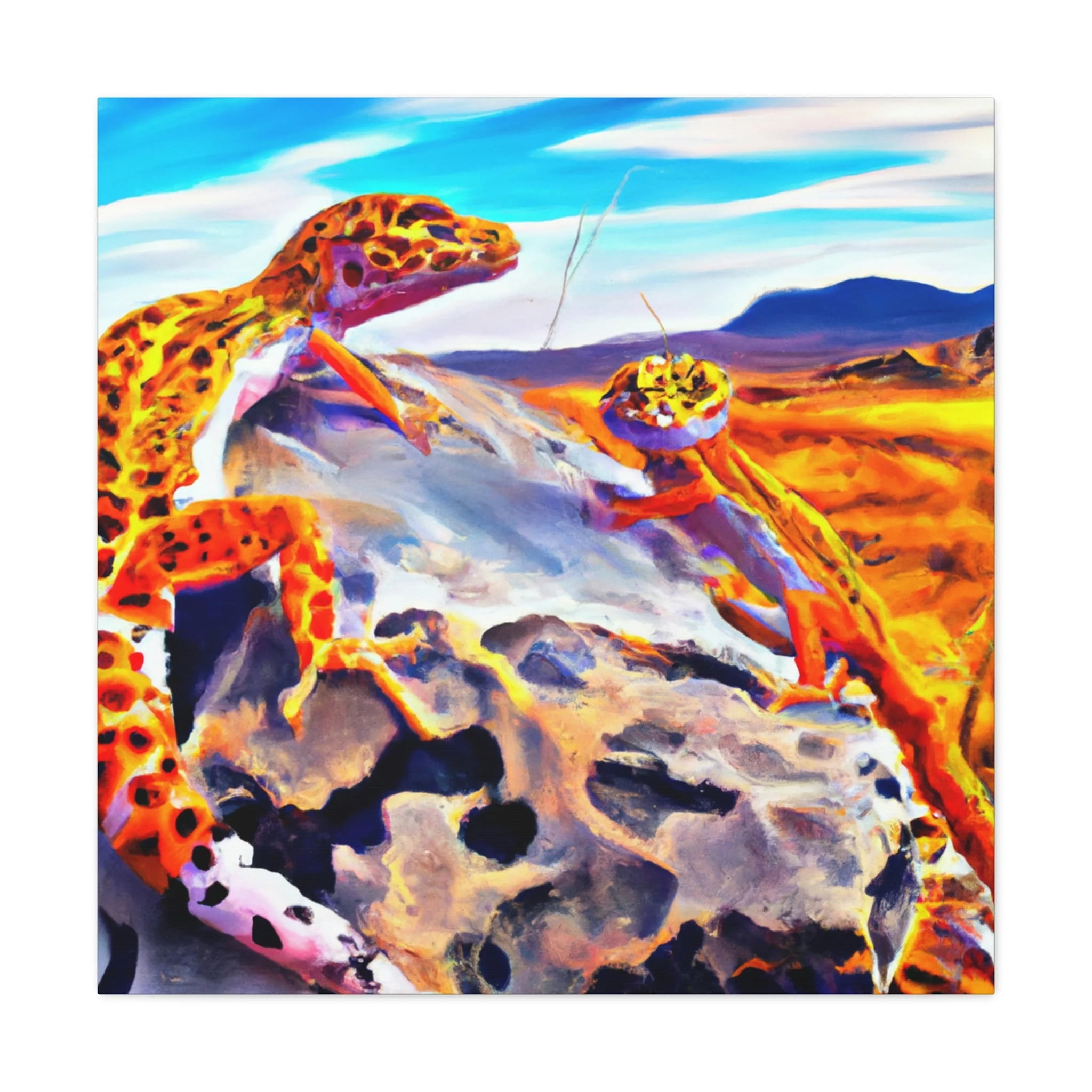 Leopard Gecko Expressionism - Canvas - Walmart.com