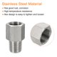 Uxcell 1/4 PT Male to 1/4 PT Female Stainless Steel Pipe Fitting Reducing Hex Bushing - Walmart.com