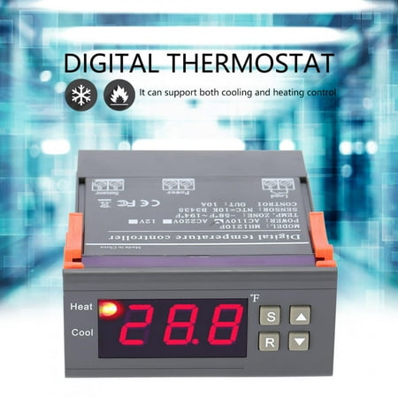 Digital Thermostat,MH1210F Digital Temperature Control Temperature Switch Temperature Controller ...