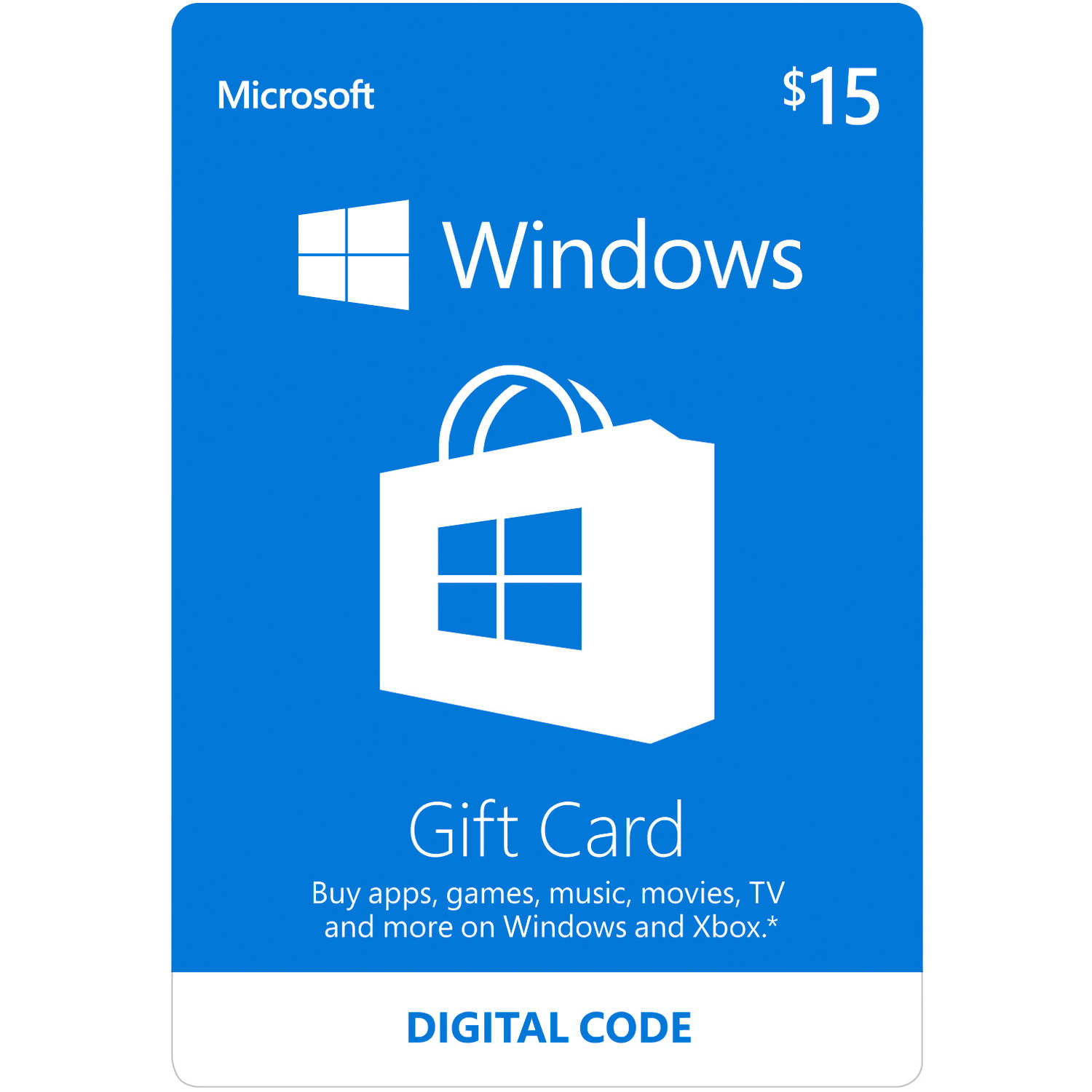 Windows Store Gift Card Digital 15 ema Walmart