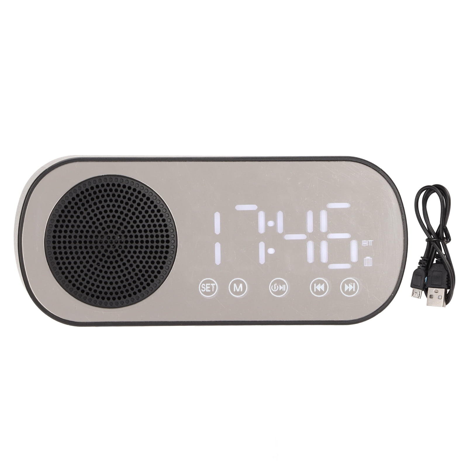 Radio despertador doble despertador digital portátil con altavoz BT ...