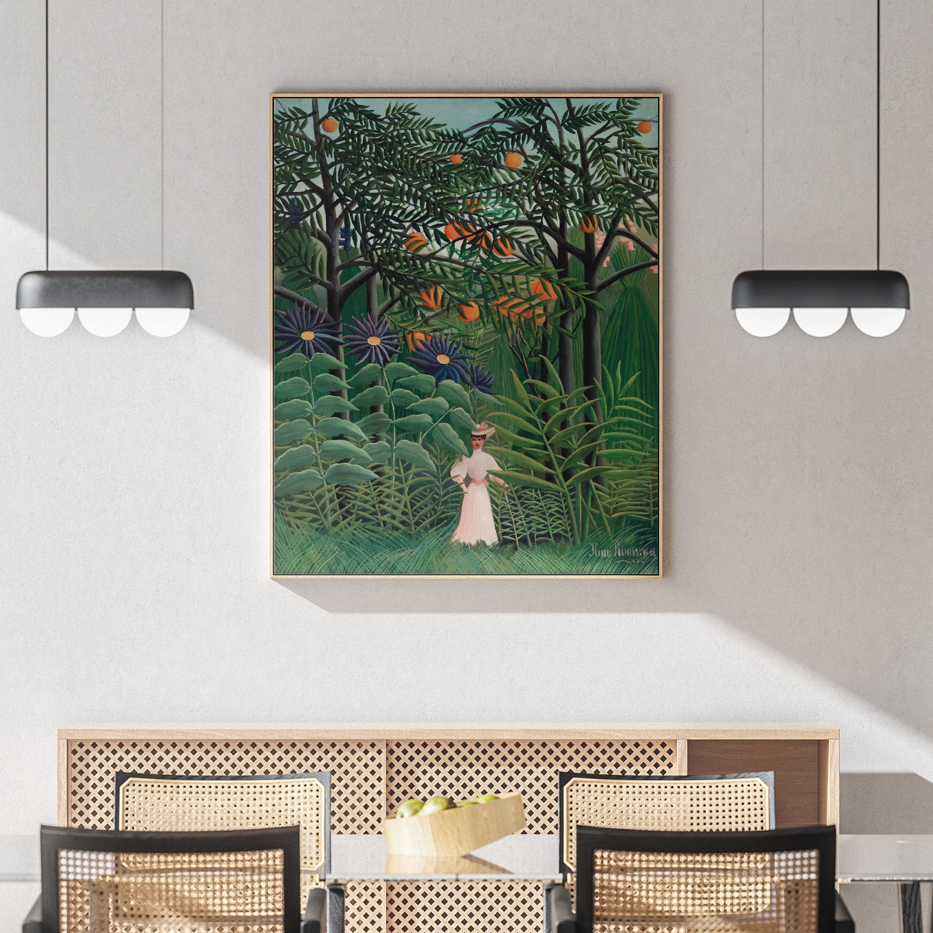 Woman Walking in an Exotic Forest - 1905 | Henri Rousseau | Premium ...