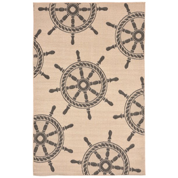 Liora Manne Terrace 1782/67 Shipwheel Neutral Area Rug 39 Inches X 59 ...
