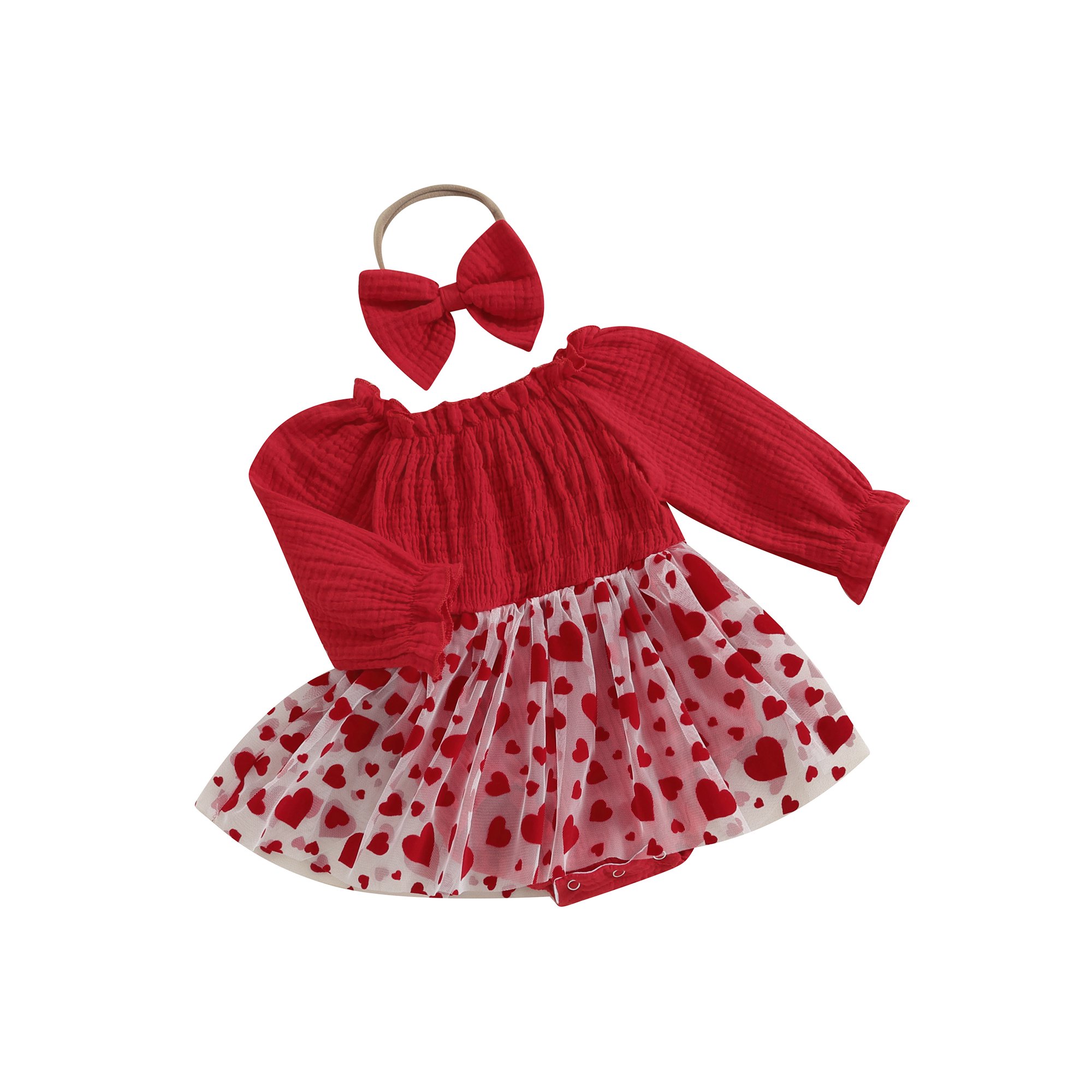 Click here for Focusnorm Baby Girls Valentines Day Romper Long Sl... prices
