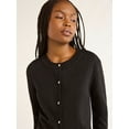 Free Assembly Women's Plus Cozy Yarn Crewneck Cardigan Sweater, Long ...