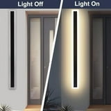 48" Light Linear Outdoor Modern LED Wall Light, Waterproof IP65 White ...