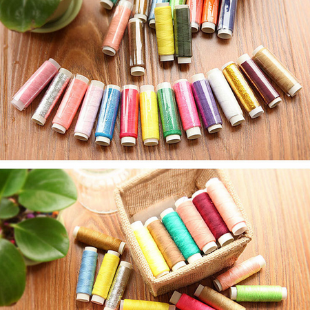 39 Roll Sewing Cotton Thread Box Kit Set For DIY Sewing/Embroidery ...