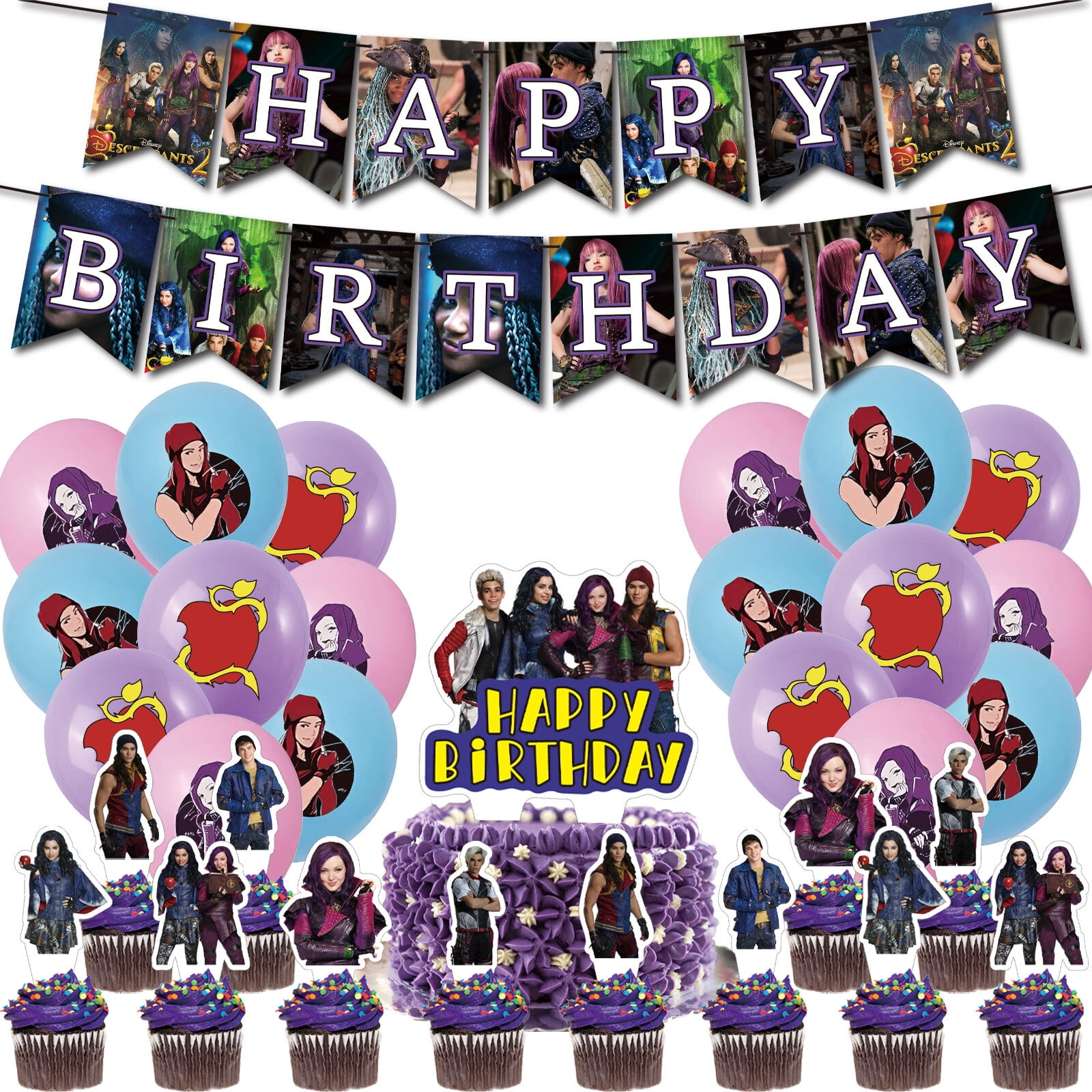 Click here for Lmhtrade 32 Pcs For Descendants Cartoon Theme Birt... prices