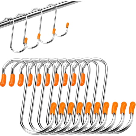 10 Pack S-Shape Hanging Hooks Multi-Function Metal Hooks Kitchen Hook ...