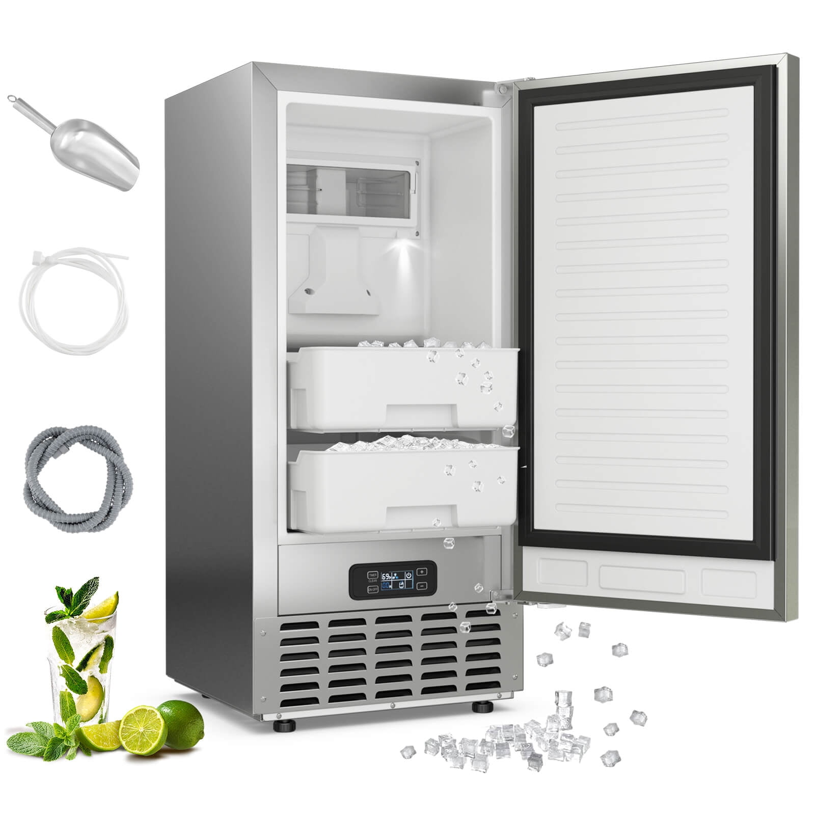 Click here for Costway Under Counter Nugget Ice Maker With Self-C... prices
