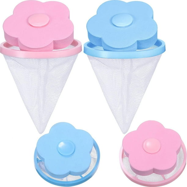 Household Reusable Washing Machine Floating Lint Mesh Bag Hair Filter ...