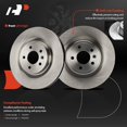 A-Premium 13.23 inch (336 mm) Front Vented Disc Brake Rotors Compatible ...