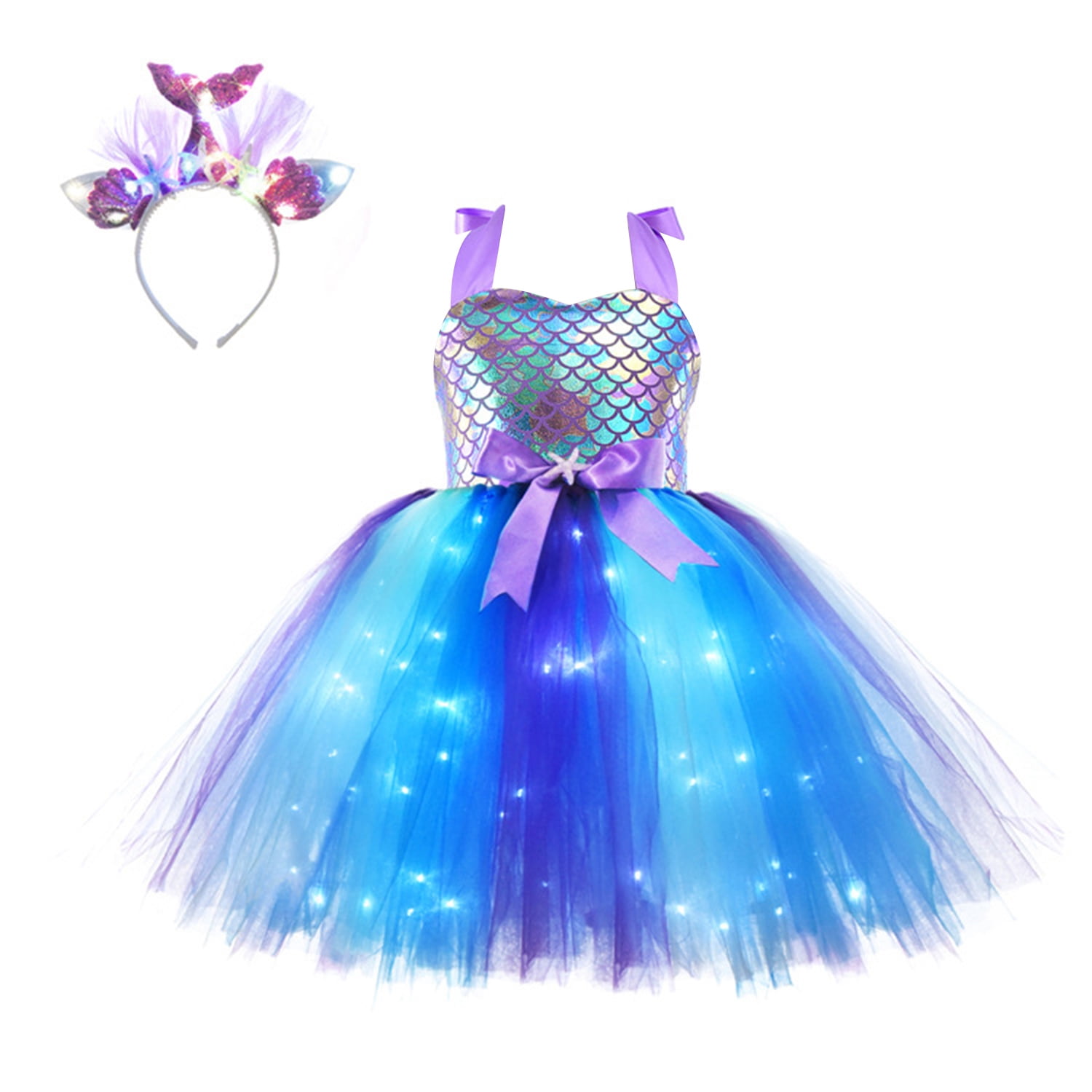 Click here for Ekids Girls Mermaid Costume Led Light Up Tutu Dres... prices