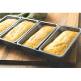 Fox Run Mini Loaf Pans, 4 Linked Non-Stick Carbon Steel Mini Bread Pans ...