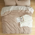 Bedsure Soft Breathable 100 Cotton Khaki Queen Duvet Cover Set