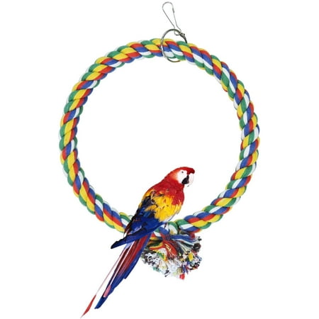 Cotton Rope Bird Swing Toy for Parrot Budgie Parakeet Cockatiel Conure ...