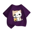 BOOMNY Baby Boys Short Sleeve T-Shirts Crew Neck Cartoon Cat Graphic ...
