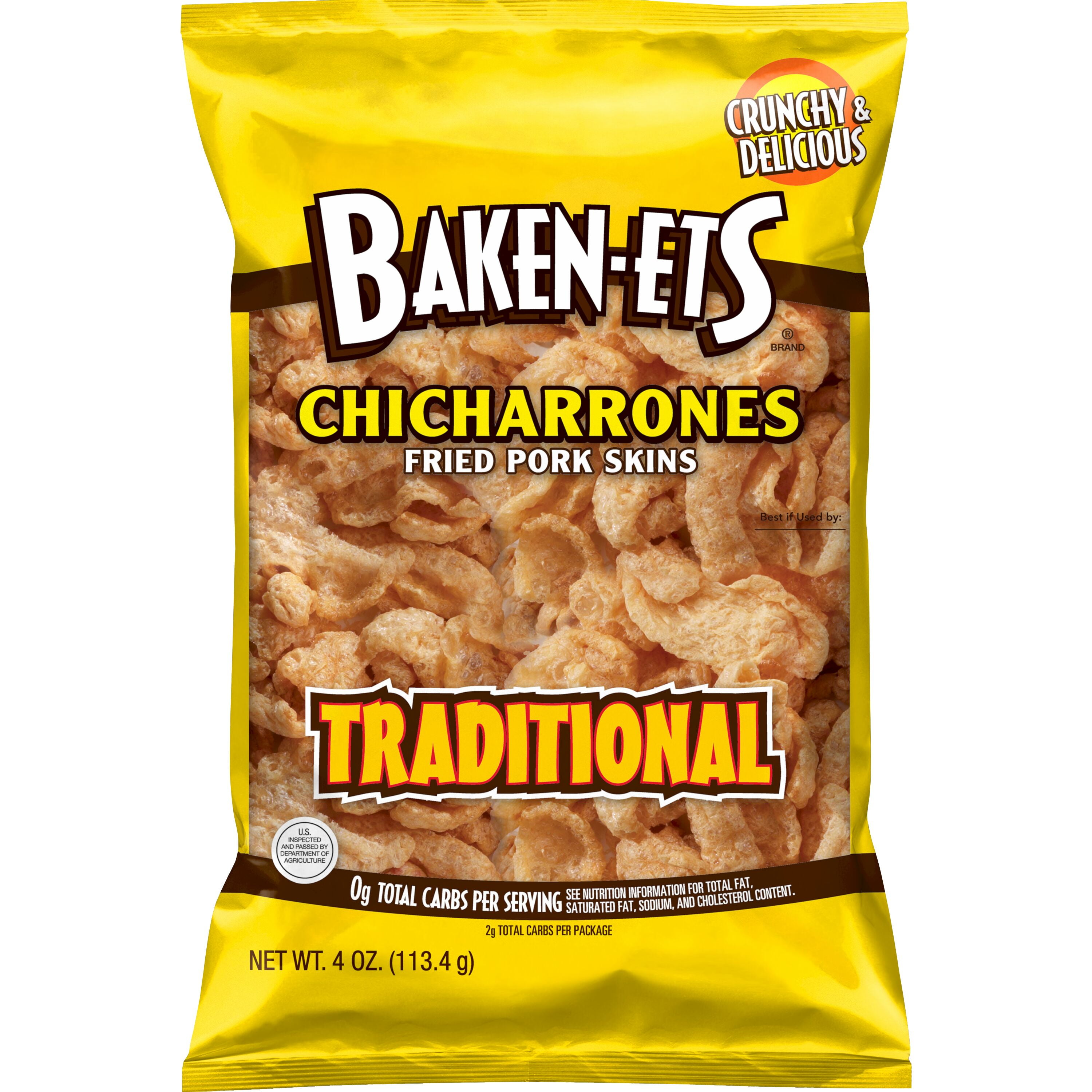 Baken-Ets Traditional Chicharrones Fried Pork Skins, 4 oz - Walmart.com