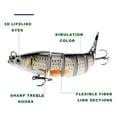 Fishing Baits Muti-Section Jointed Casting Soft Lures Treble Hooks Hard ...