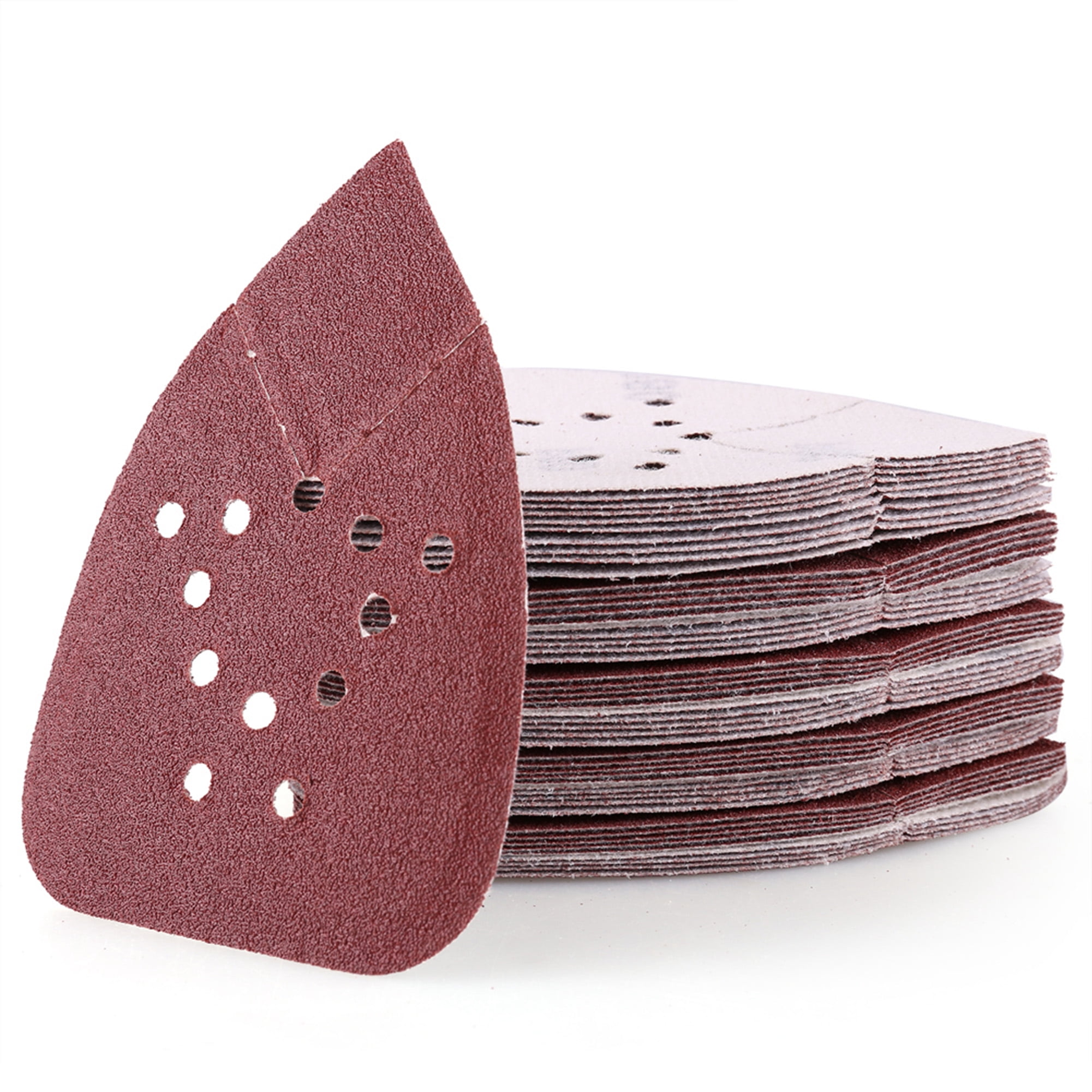50PCS Sanding Sheets 80 Grit Hook And Loop Sandpaper 12 Holes Mouse