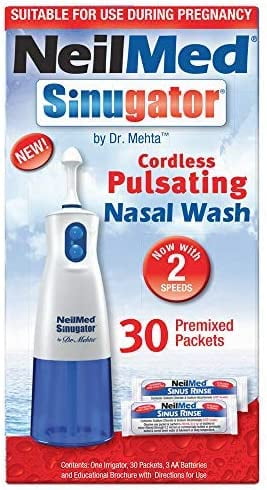 Buy NeilMed Sinugator Cordless Pulsating Nasal Wash Kit with One ...