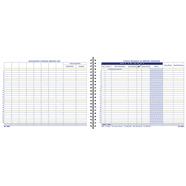 Adams 6-Ring Ledger Binder Refill Sheets, 5x8.5, Green/White, 100 ...