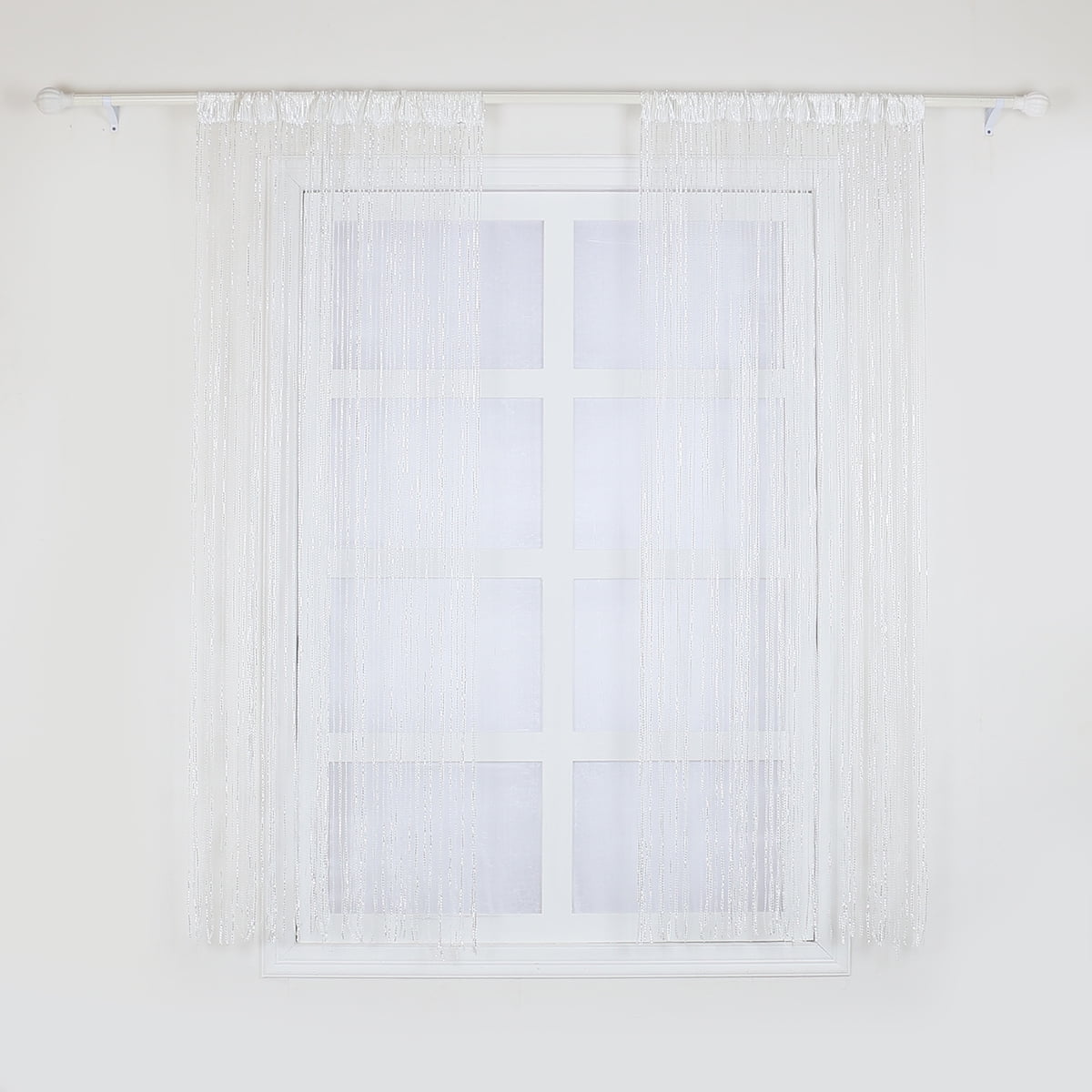 DYstyle Door Window Panel Shiny Tassel String Curtain Dividers Fringe ...