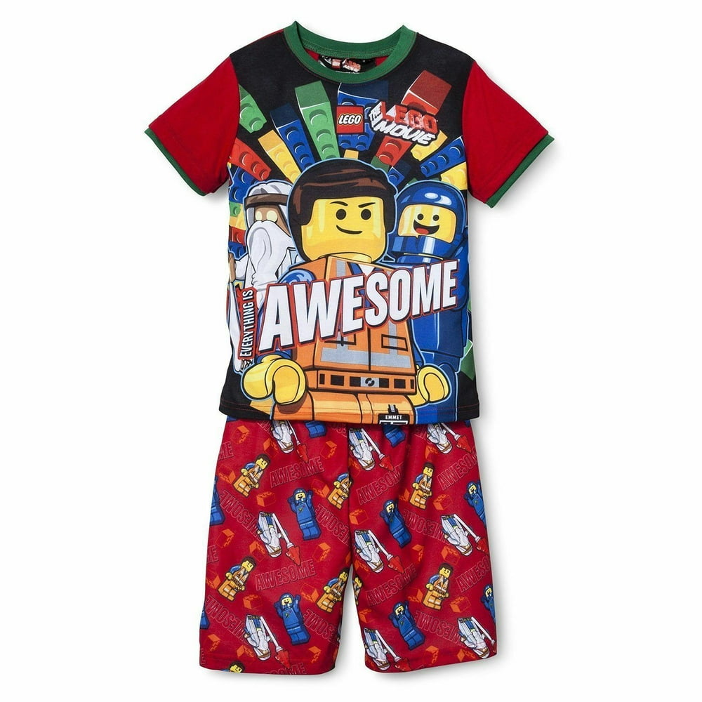 Lego Movie 2 PC Short Sleeve Pajama Set Boy Size L10/12 - Walmart.com ...