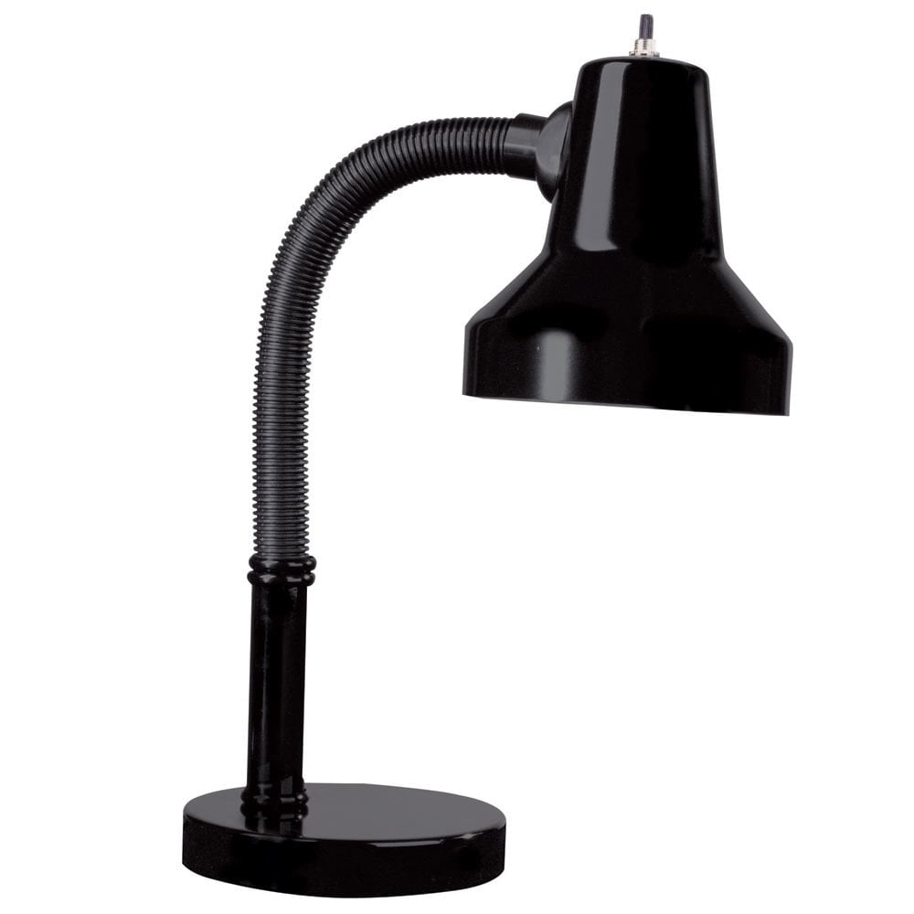 Dainolite Gooseneck Desk Lamp - Black - Walmart.com