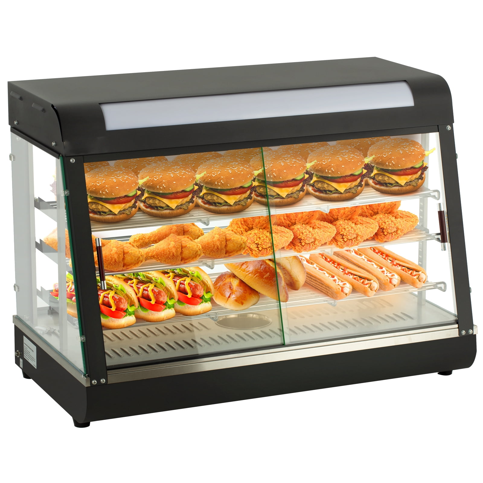 BENTISM 3-Tier Commercial Food Warmer Countertop Pizza Cabinet with ...