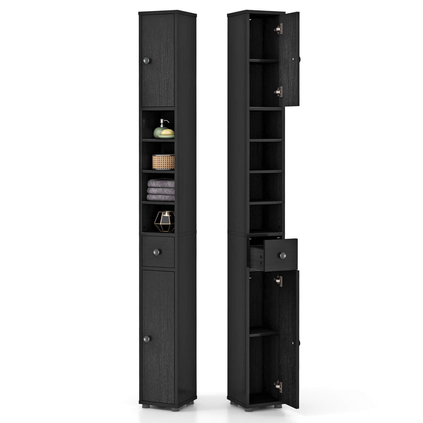 Click here for Costway 71 Slim Bathroom Storage Cabinet With 2 Do... prices