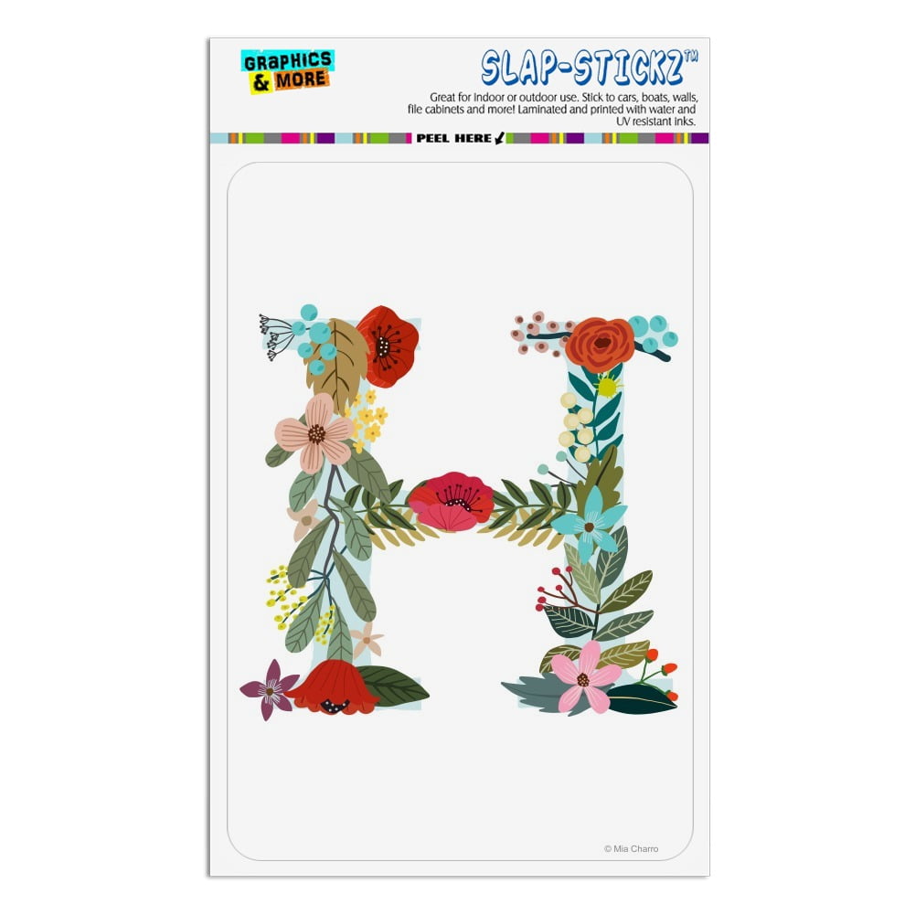 Letter H Floral Monogram Initial Home Business Office Sign - Walmart.com