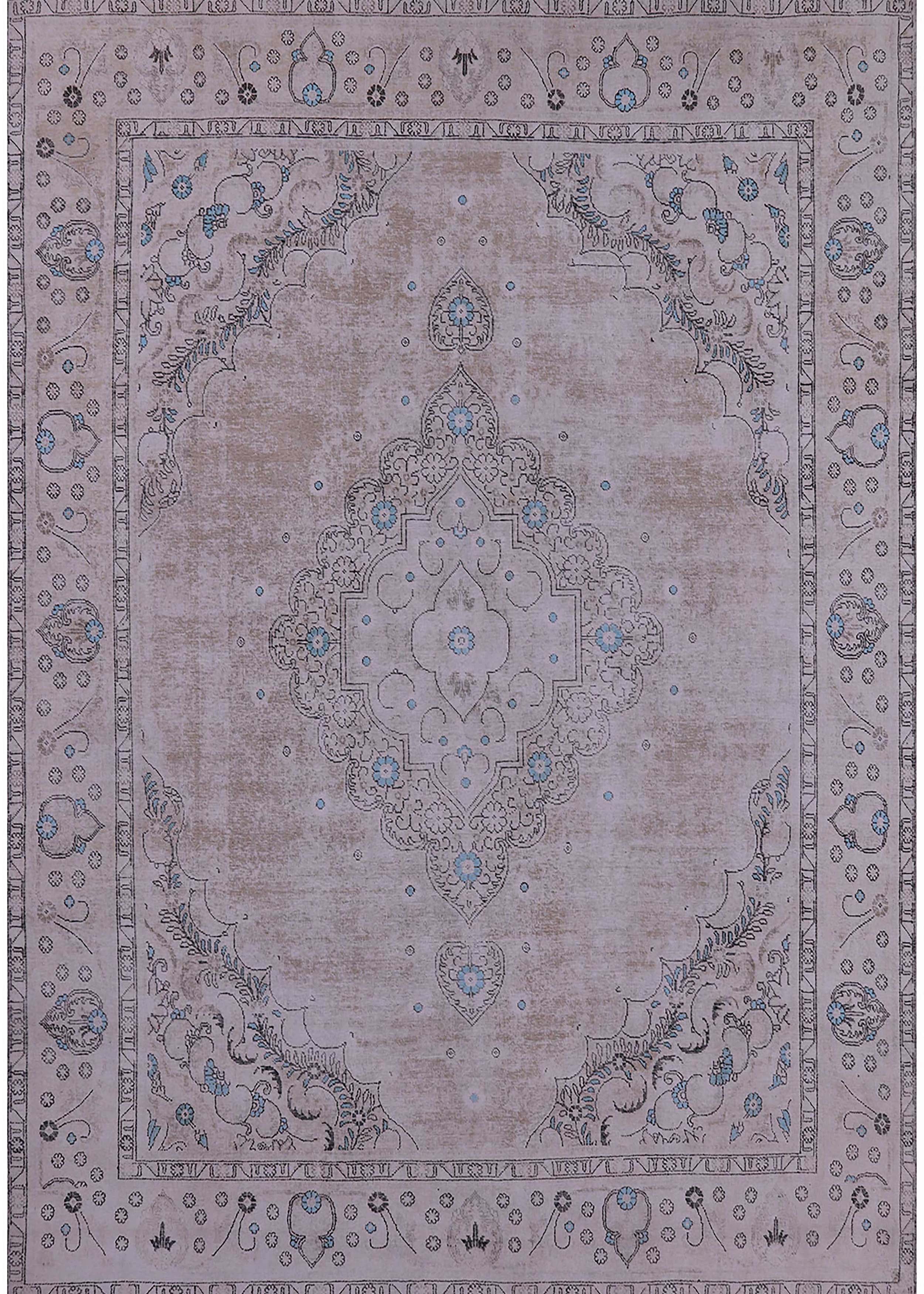 Ahgly Company Indoor Rectangle Mid-Century Modern Dark Gray Oriental ...