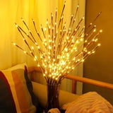 20 LED Branch Lights, Battery Powered Decorative Lights String, Willow ...