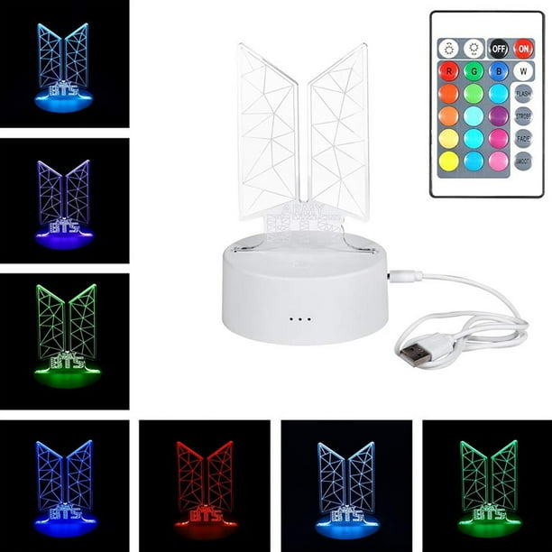 leyfeng Kpop BTS Bangtan Boys 16 colores con control remoto LED Night ...