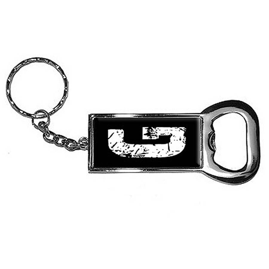 Letter Initial G Keychain Key Chain Ring Bottle Bottlecap Opener ...