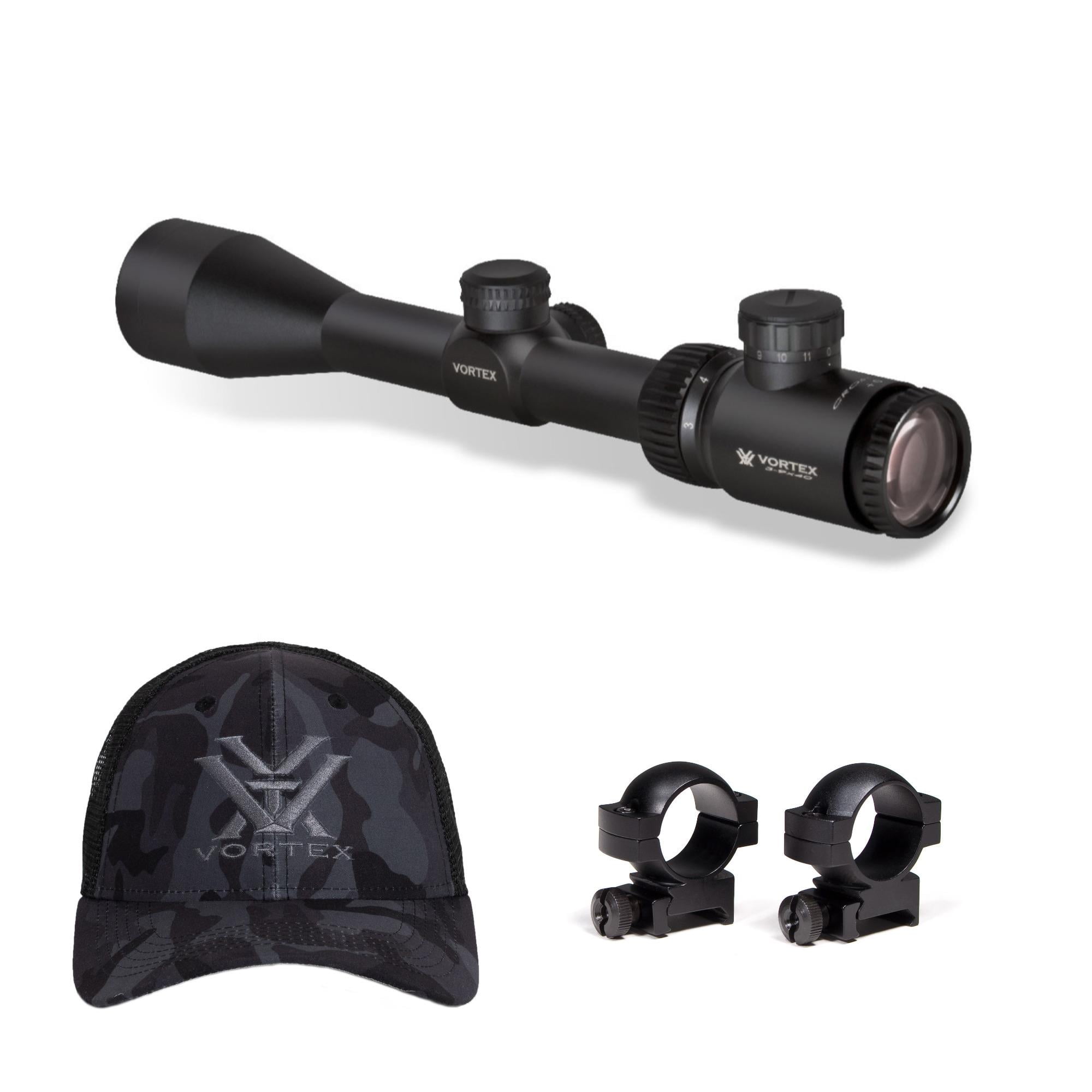 Vortex Crossfire II 3-9x40 Riflescope (Black) with 1-inch Scope Rings ...